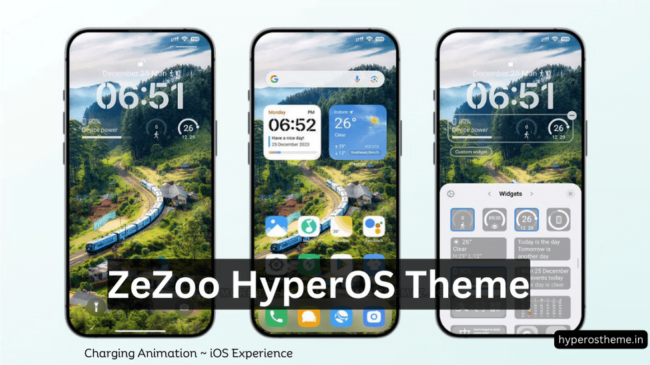 ZeZoo HyperOS Theme with iPhone style Lock Screen - HyperOS Themes